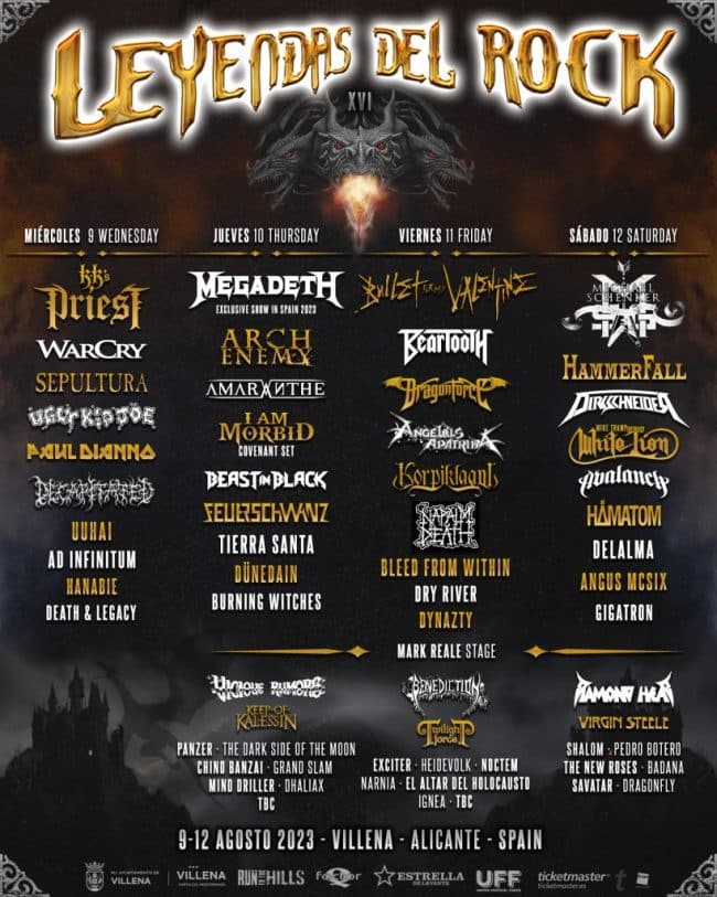Leyendas del Rock 2023: cartel definitivo por días, entradas y detalles