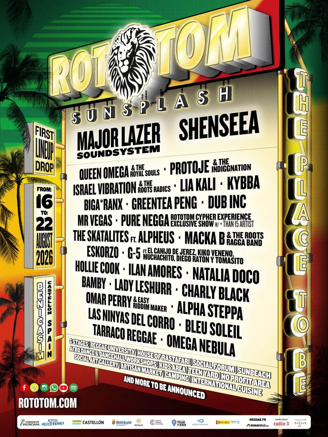 Rototom Sunsplash 2026 - Cartel, entradas y toda la info